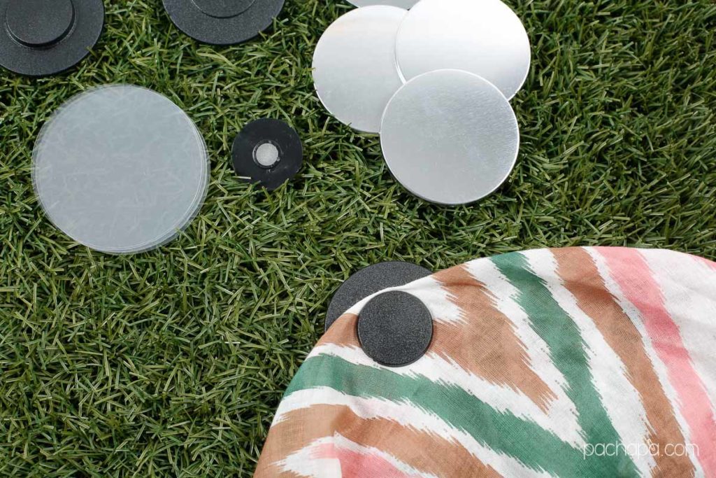 Chapas de imán para ropa simple de 59mm. | ¡Sin agujeros!