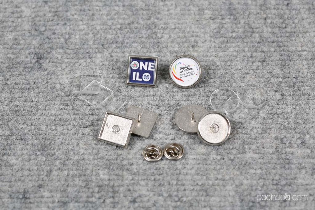 Consumible de pines de metal, redondos o cuadrados para personalizar