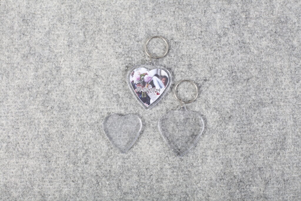 Llavero de corazón acrílico para personalizar