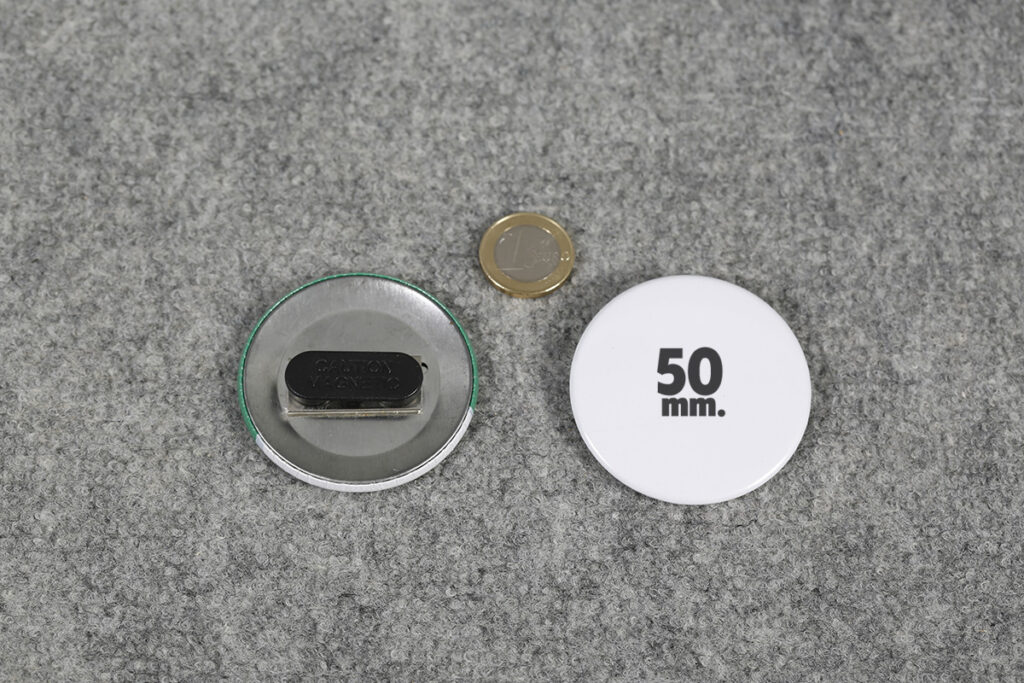 Chapas personalizadas de imán doble para ropa de 50mm